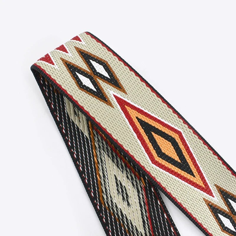 Meetee нейлоновая жаккардовая тесьма 38/50 мм 2/5 ярдов Red-50mm, 2Yards