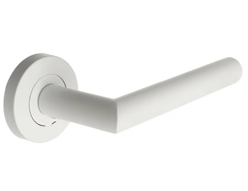 Ручка дверная BUSSARE TORNO PR-150-15 WHITE, белая (комплект на одну дверь)