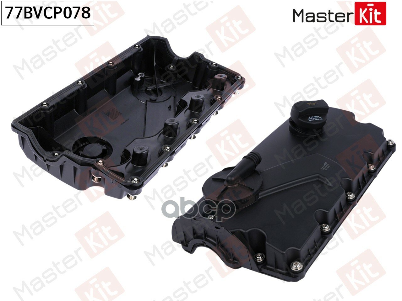 Крышка клапанная Audi A3(8P1) 03-13, VW Golf V(1K1), Passat(3C2) 03-10 (BXE, BLS, BKC) MasterKit арт. 77BVCP078