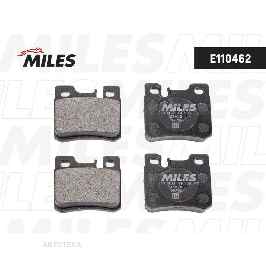 Колодки тормозные задние (Смесь Semi-Metallic) MERCEDES W210/W202/W124/W201/R129/R170/A208 CLK (TRW GDB987) E110462 MILES E110462