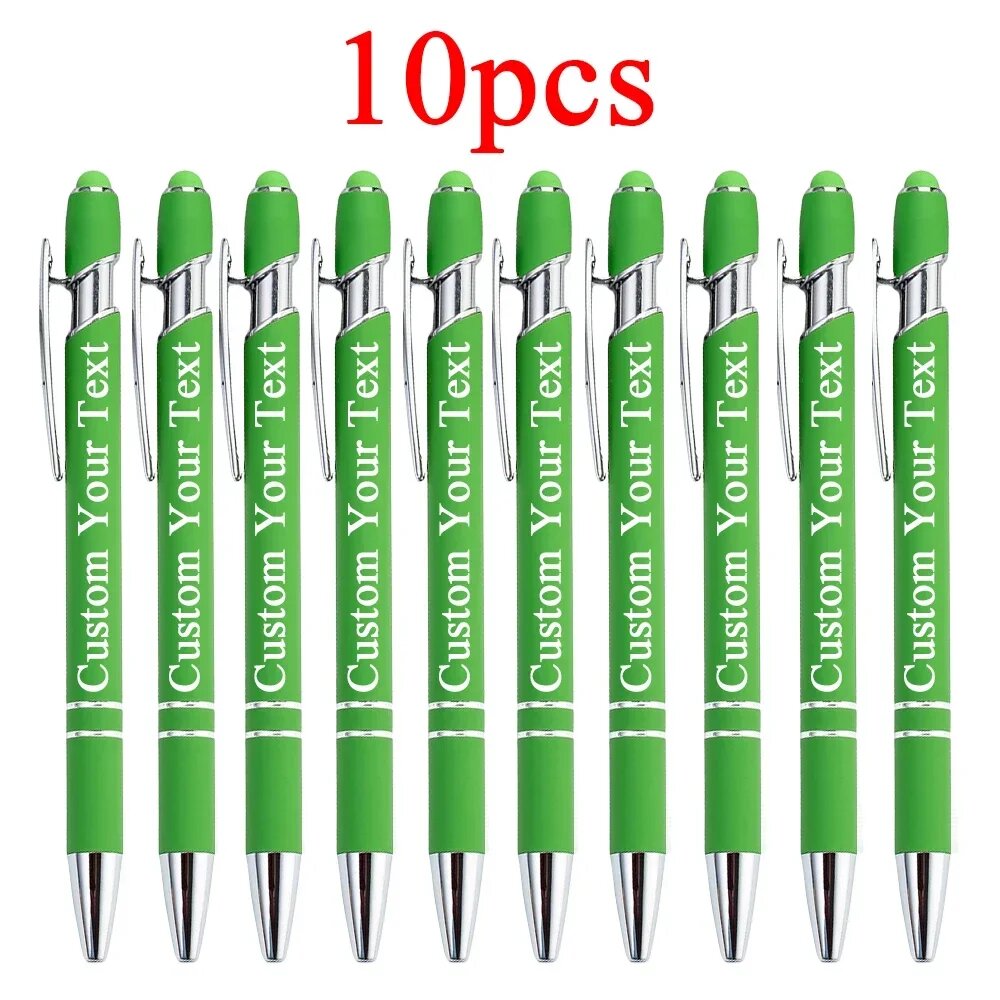 Шариковые ручки LZN с гравировкой, 10 шт. Зеленый, 10 pcs green