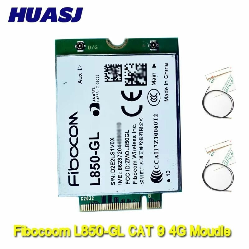 Модем Fibocom L850-GL cat.9 с внутренними антеннами Huasj Fibocom L850-GL 4G LTE Cat9 M.2