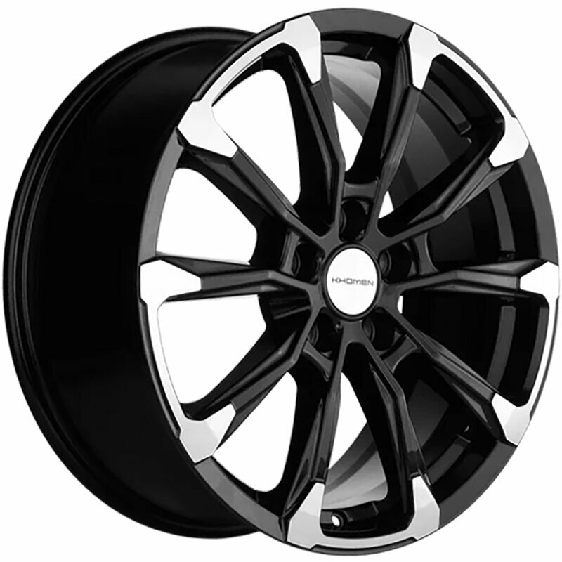 Литой колесный диск Khomen Wheels KHW1808 (K5/Santafe) 7,5x18/5x114,3 ET50 D67,1 Black-FP