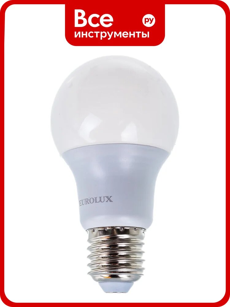 Светодиодная лампа Eurolux LL-E-A60-7W-230-4K-E27/груша, 7Вт, нейтральный, Е27 76/2/12