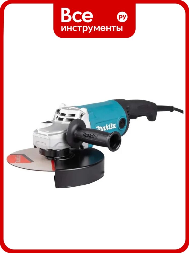 Машина шлифовальная угловая Makita 230мм, 2200Вт, 6600 об/мин, шнур питания