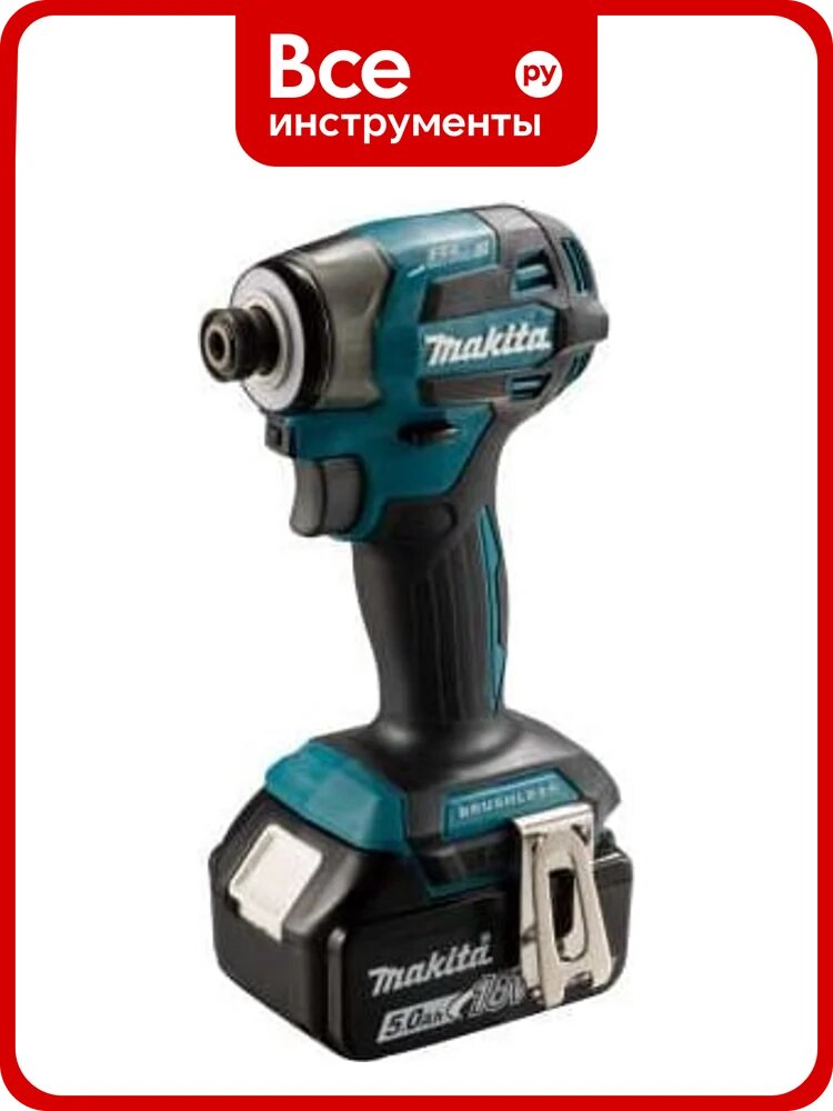 Шуруповерт ударный аккумуляторный Makita LXT18В BL XPT 180Нм Т1/Т2/Дерево/Болт, без АКБ и ЗУ DTD173Z