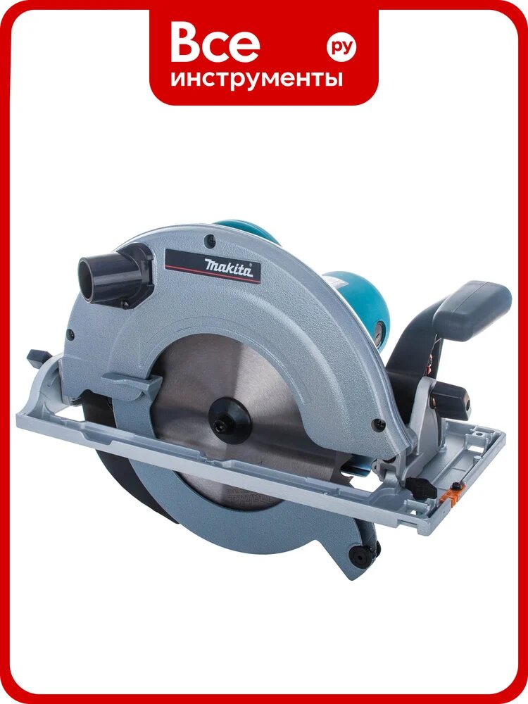 Дисковая пила Makita 5903 RK, профессиональная с тормозом и пылесосным патрубком, с направляющей шиной для резки