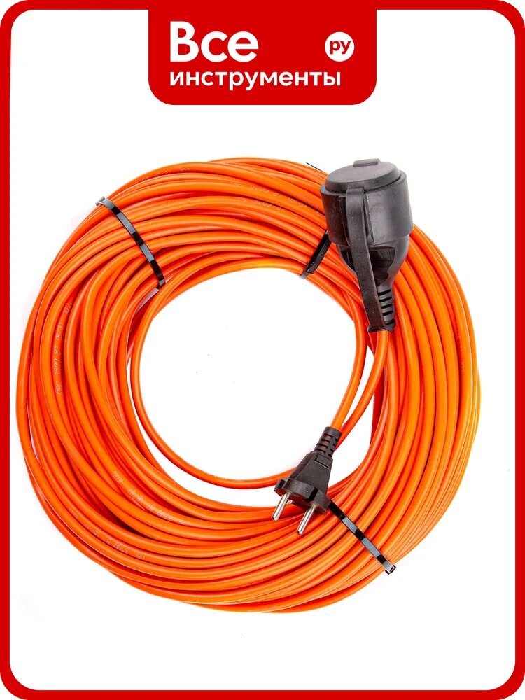 Удлинитель Атлант 40125, силовой, 50м, IP54, 2200Вт, 1 розетка