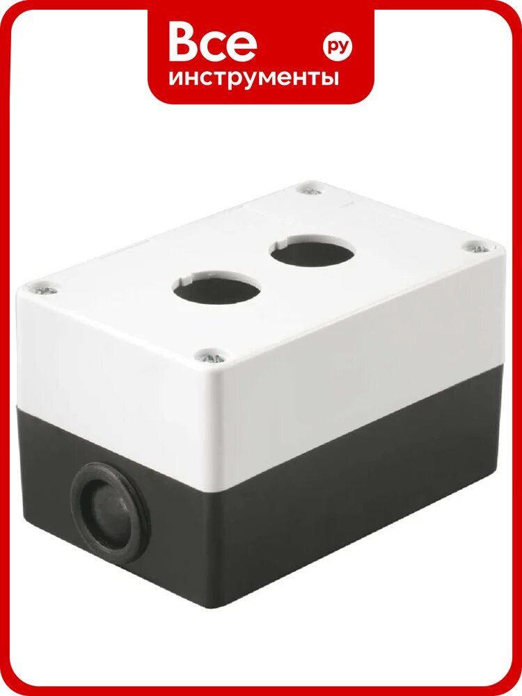 Корпус, IEK, IEK, КП 102, 2-местный, белый, для кнопок, ИЭК, BKP10-2-K01, Светосигнальные, индикаторы