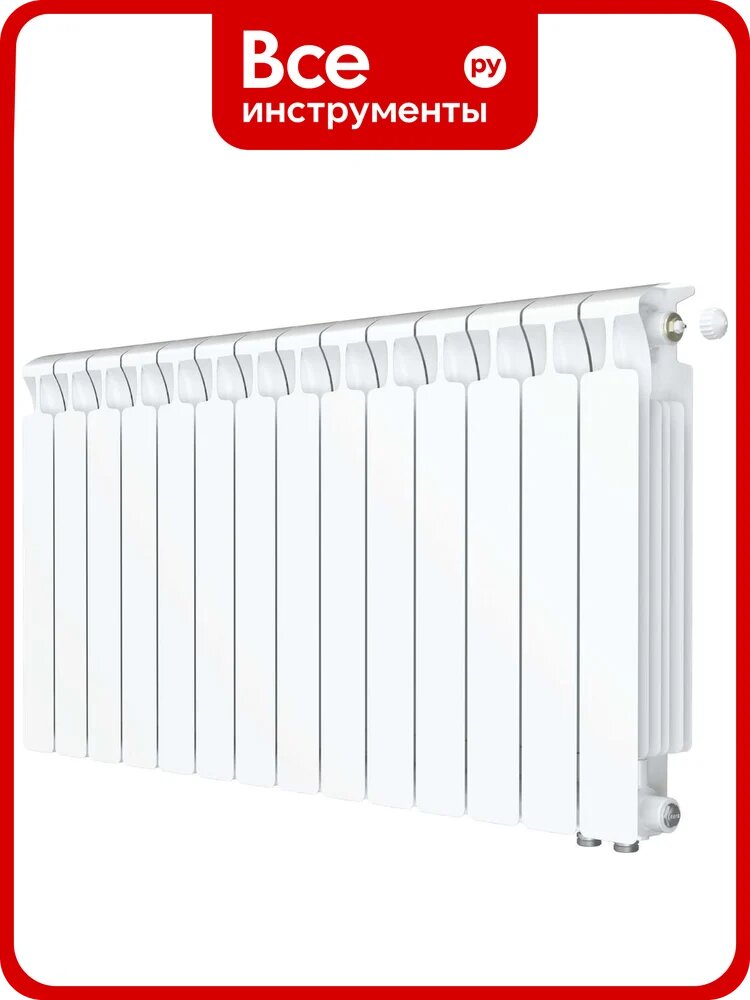 Биметаллический радиатор RIFAR MONOLIT Ventil 500 14 секц. нижн. прав. R-MN-500-14-VR