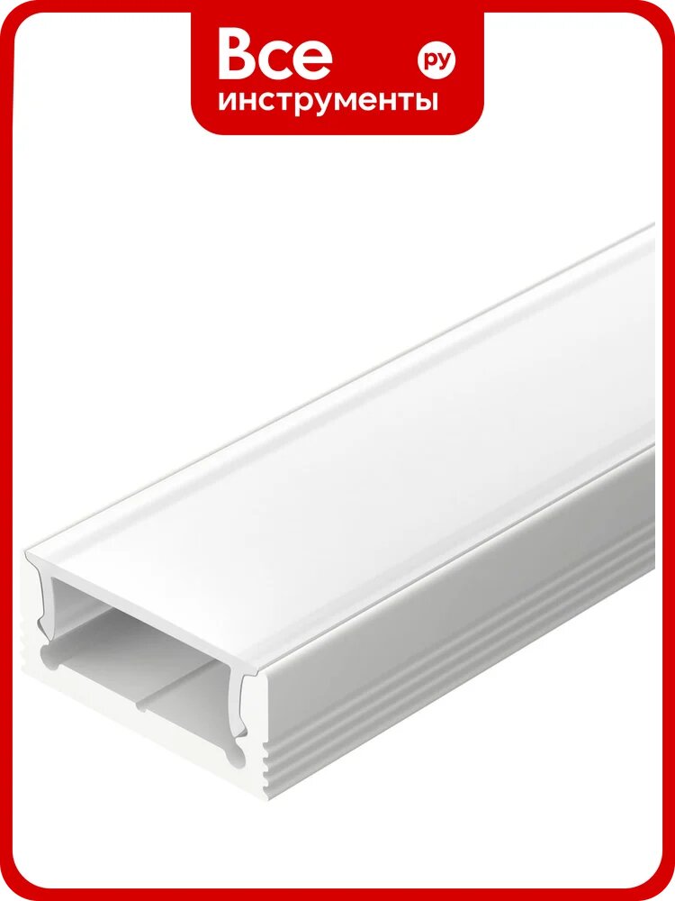 Профиль Arlight SL-SLIM-H7-2000 WHITE алюминиевый накладной прямой профиль с защитой от пыли и влаги