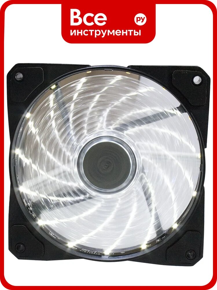 Вентилятор осевой EVERCOOL CLR12025LL12SA-WH 120x120x25 12В с белой подсветкой