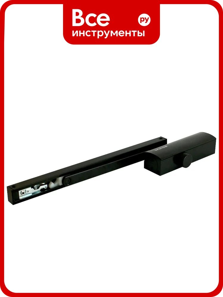 Дверной доводчик булат PROFI ДД 802/3 AH-B 40-80 кг, черный, морозостойкий, со скользящей тягой 15012