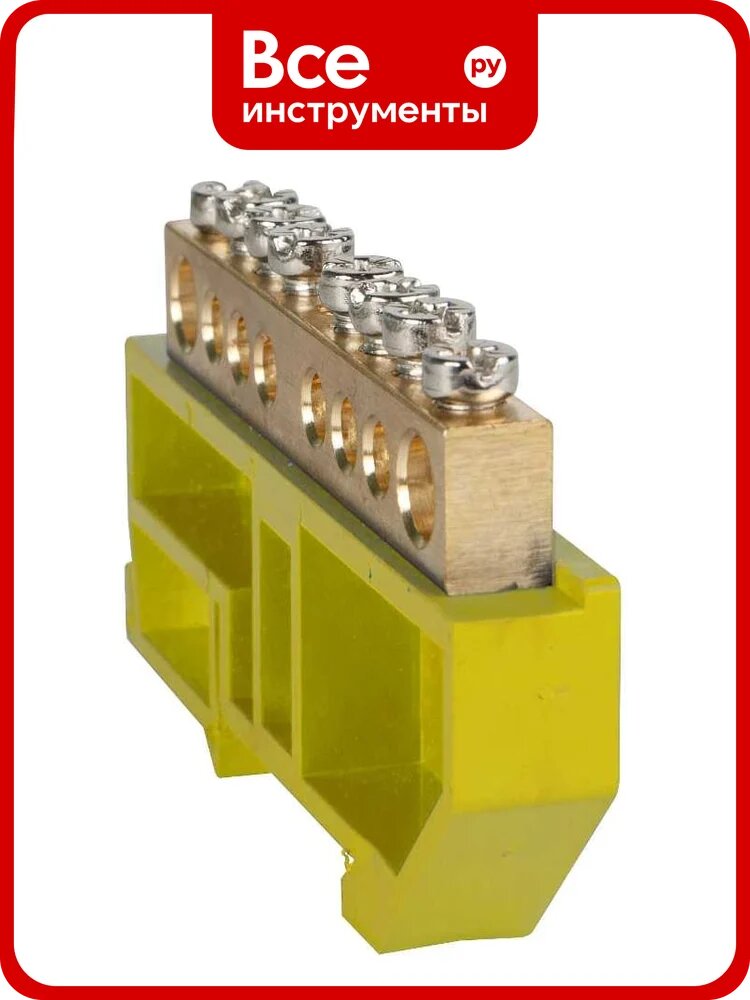 Шина нулевая КЭАЗ с изолятором OptiKit BB-D-PE-DIN-24-6х9-желтый 277851