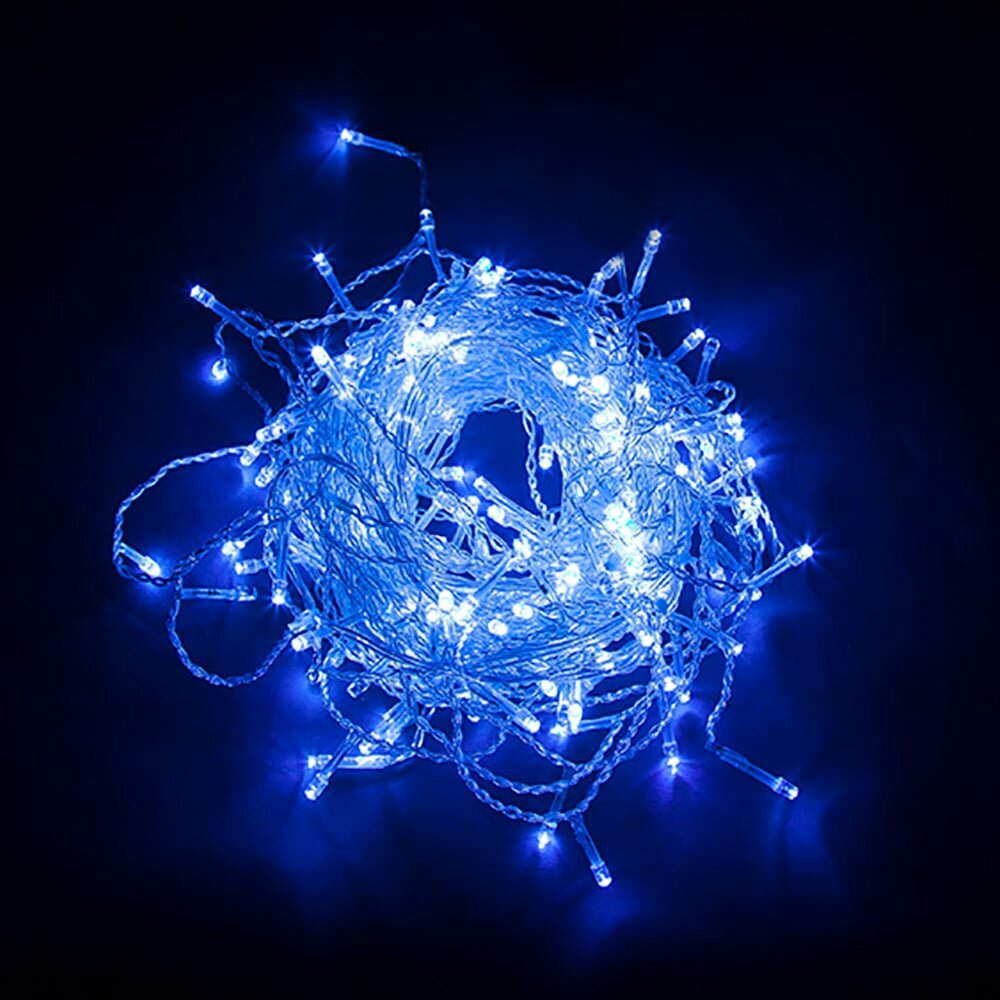 Гирлянда FERON Штора 230V 240 LED синий, длина 5,3м, IP44, шнур 3м, CL23 32350 — фото 1