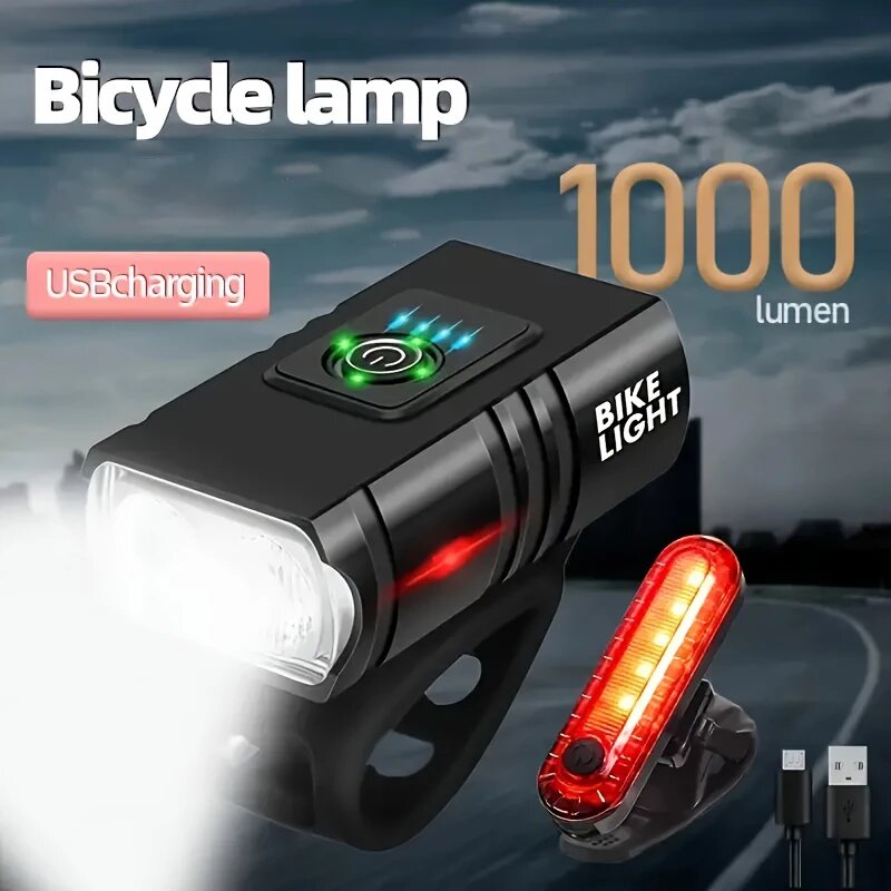 Велофонари 2-в-1 USB rechargeable — фото 1
