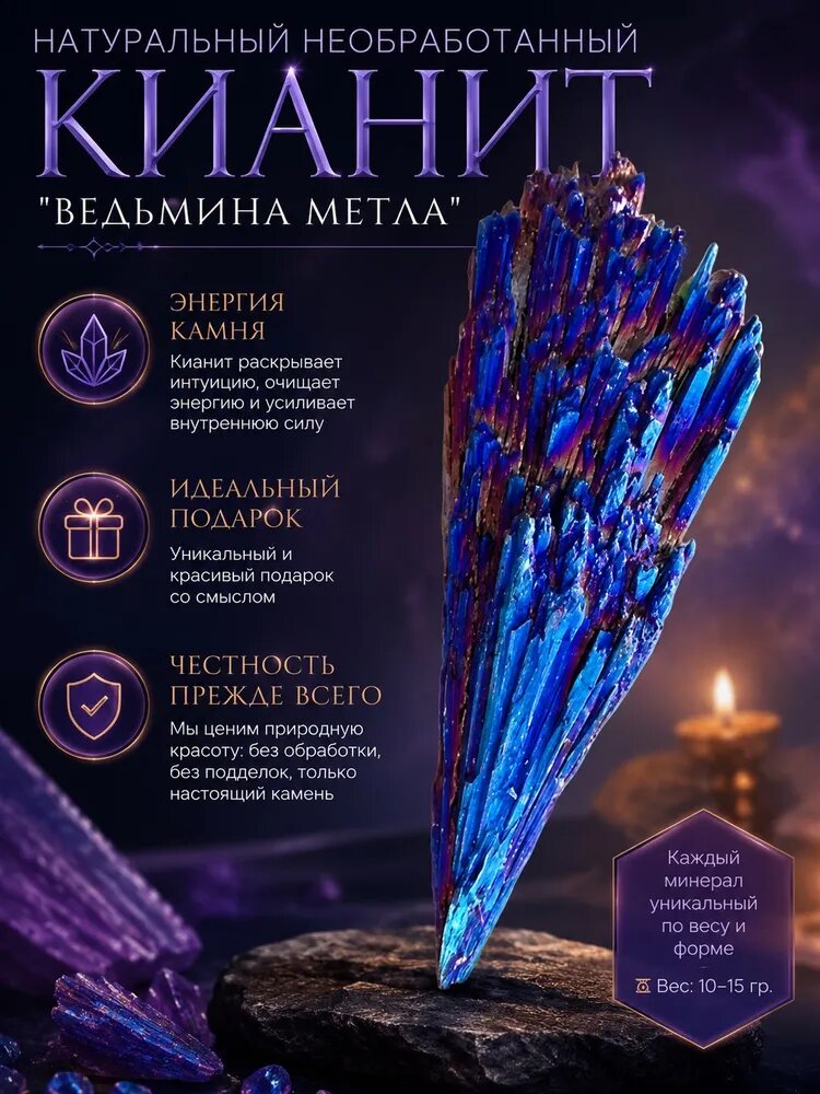 Амулет Ведьмина метла из натурального камня для энергетической защиты и гармонии в доме