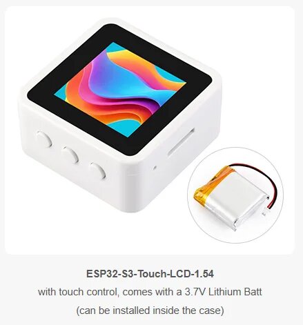 Развивающая плата ESP32-S3 Waveshare с ЖК-дисплеем 1,54 дюйма S3-Touch-LCD-1.54