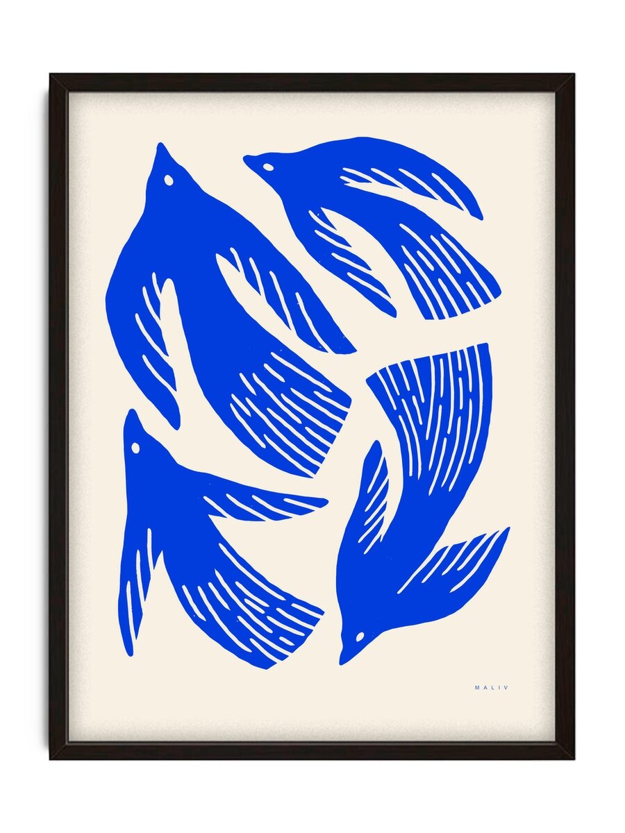 Интерьерный постер "Oiseaux" в стиле pinterest, формат 30x40 см