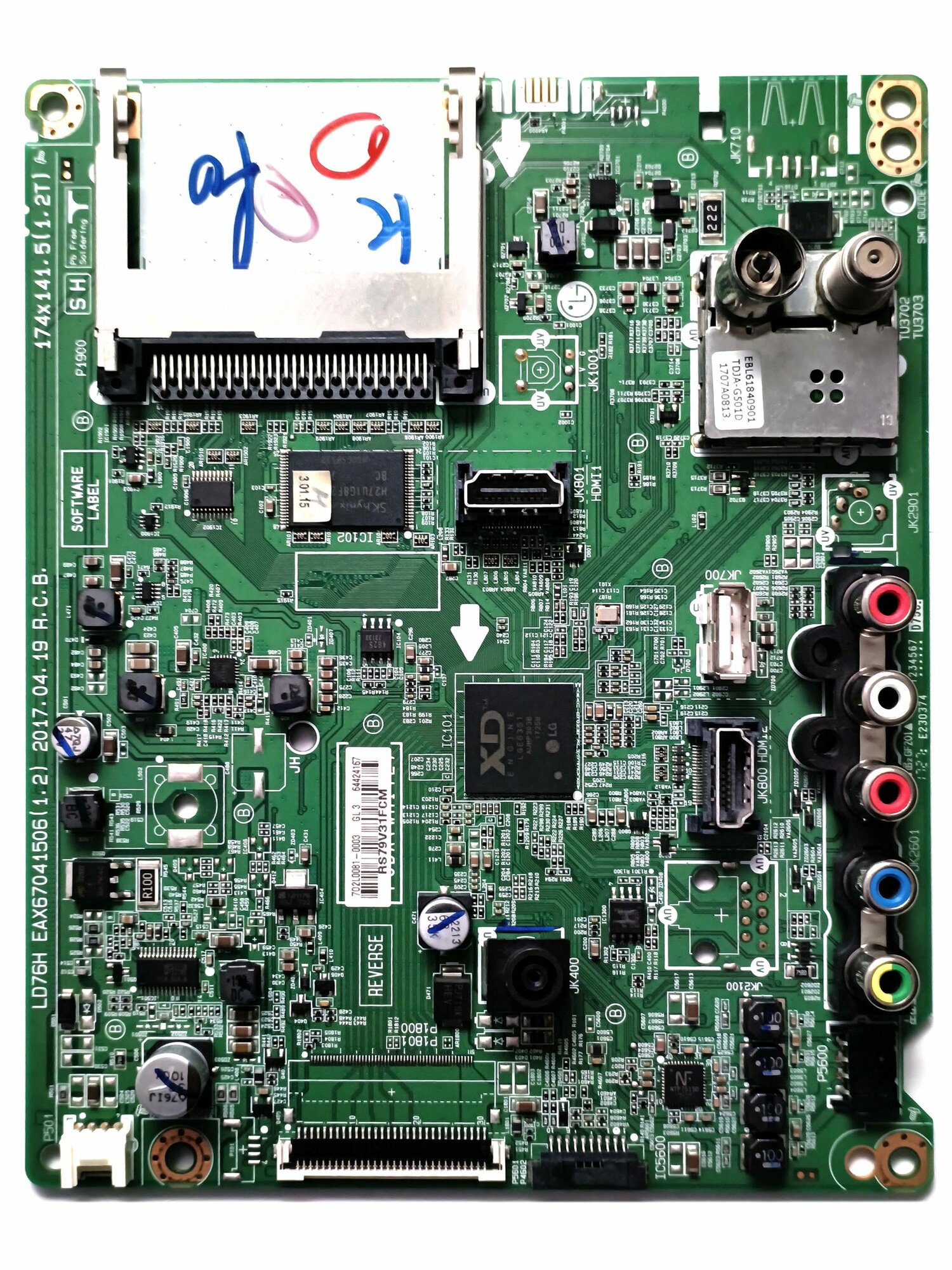 Плата mainboard EAX67041506(1.2) / EBU64424167 для телевизора LG 32LJ510V