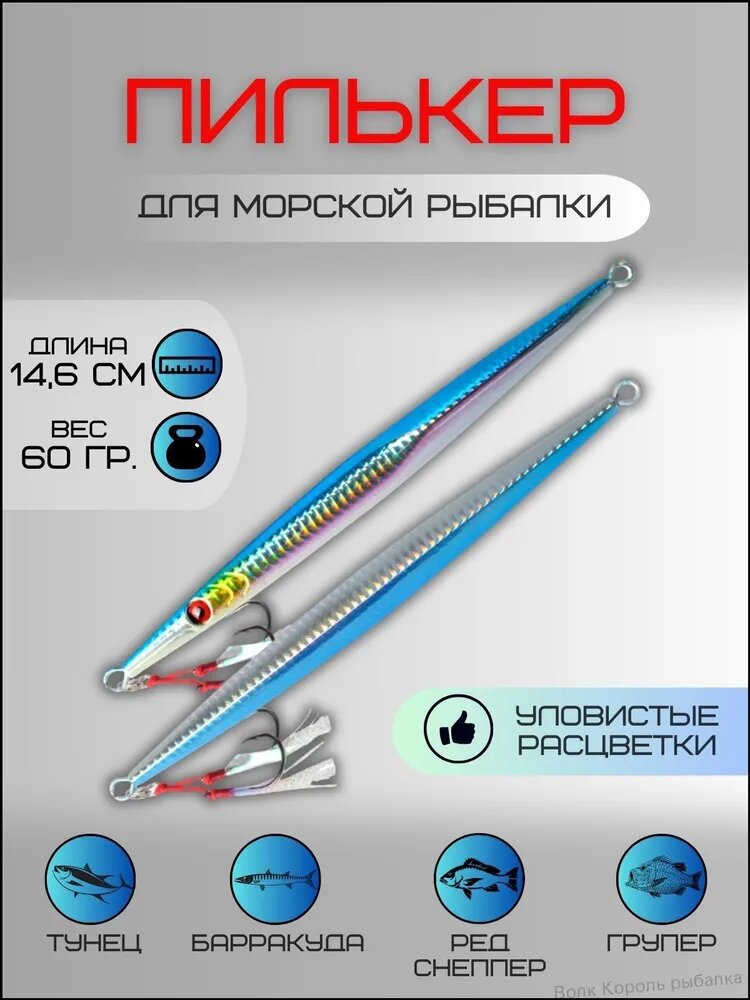 Пилькер для морской рыбалки 60 гр.