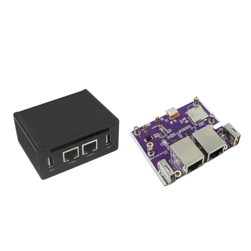 Raspberry PI Zero 2W с корпусом и двойной сетевой платой