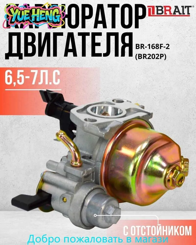 Карбюратор двигателя ВR-168F-2 (BR202P)