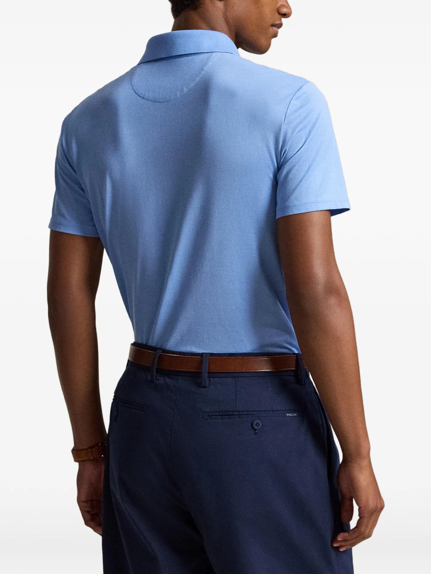 Рубашка RLX Ralph Lauren Performance Polo shirt, размер 48, Синий принт — фото 1