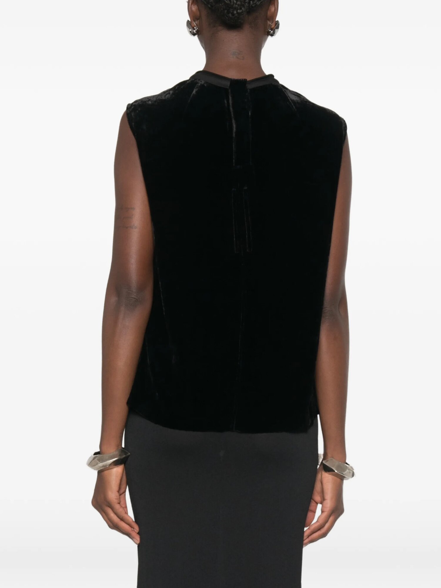 Топ Rick Owens Draped velvet top, размер 42 — фото 1