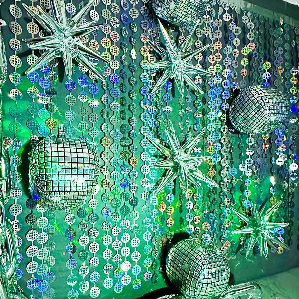 Серебристый диско-шар 4D Белый, 1pcs — фото 1