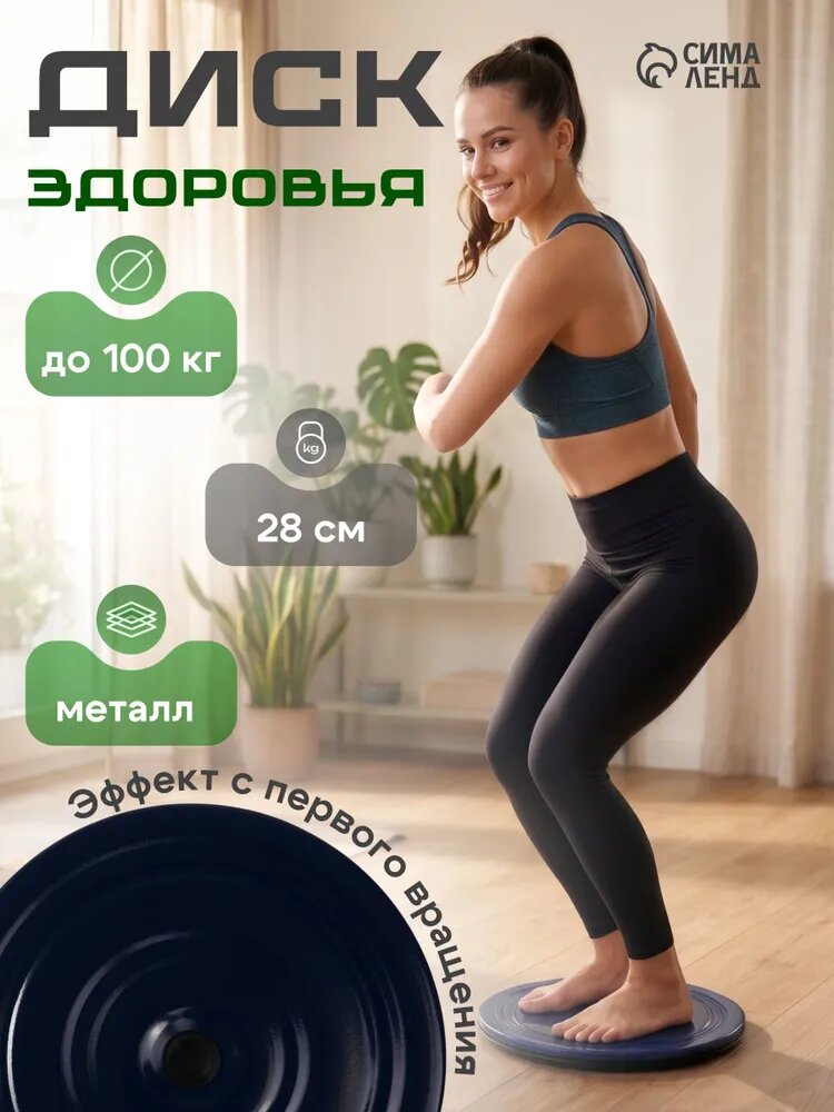 Диск здоровья, металлический, диаметр - 28 см, двухцветный
