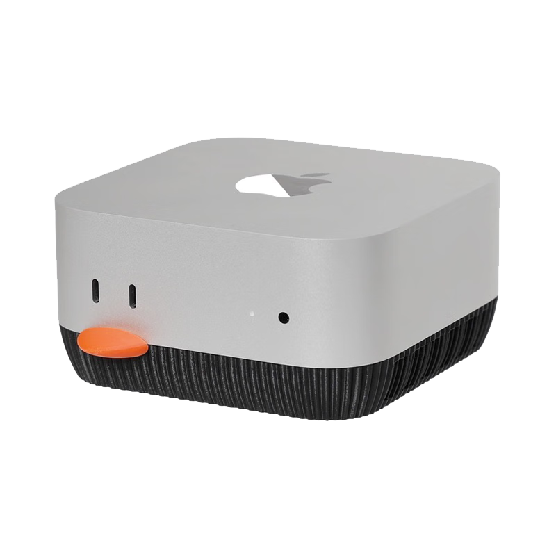 Qiye Охлаждающий подставки для Mac Mini M4 с кнопкой питания Черная универсальная подставка для компьютера Цвет：Yamuzi