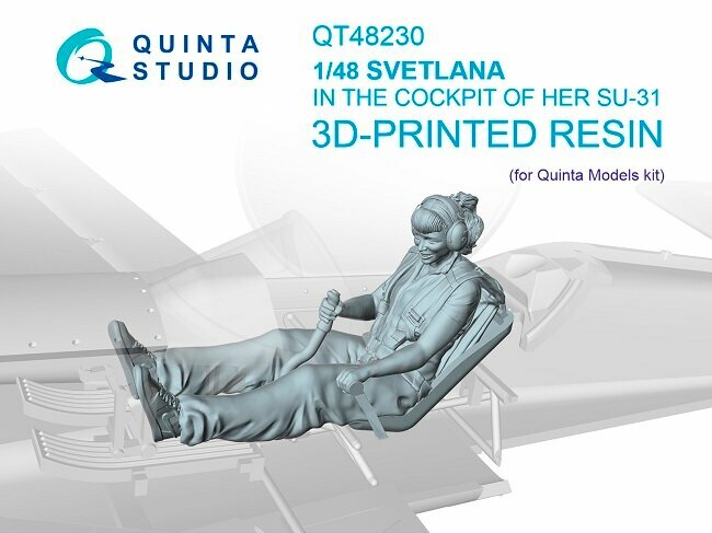 QT48230 Quinta Фигурка "Светлана в кабине своего Су-31" 1/48