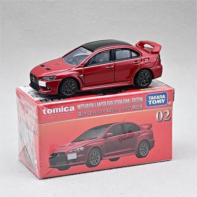 Машинка TOMICA TOMY TP 1/64 TP02 Mitsubishi Lancer EVOlution Final Edition First Edition Die-cast Alloy Car Model Toy Collection Gift