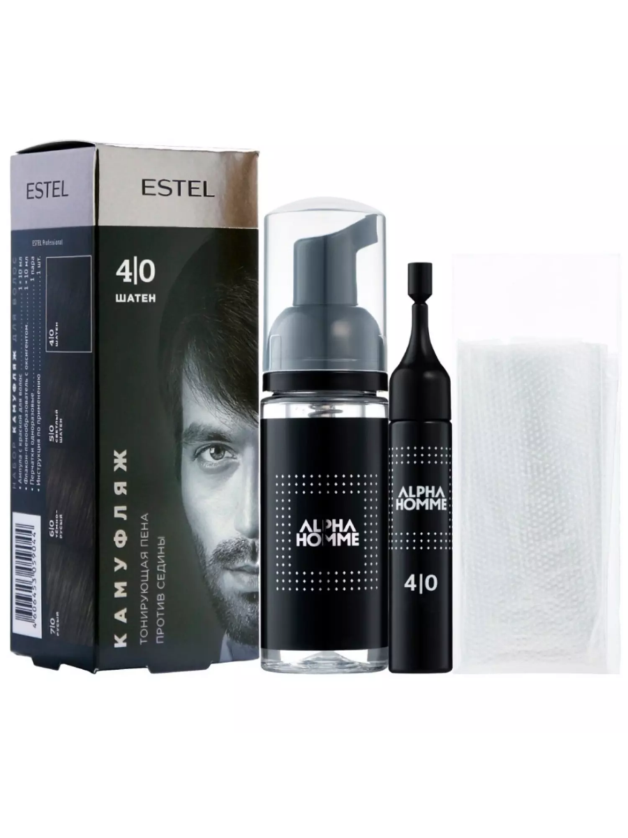 Краска для волос Estel Professional Alpha Homme Набор для камуфляжа волос, 4/0