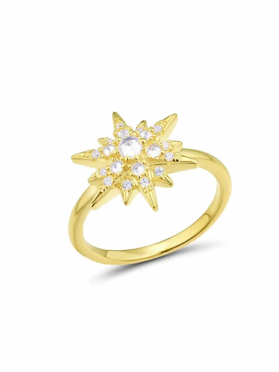 Кольцо, серебро, 925 проба, фианит