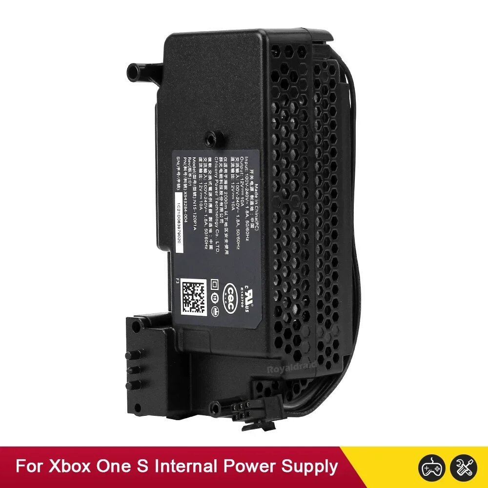 Зарядное Устройство Для Xbox One S Slim N15-120P1A 100V-240V, Замена Блока Питания Для Консоли, Совместимо С Xbox One S/One Slim