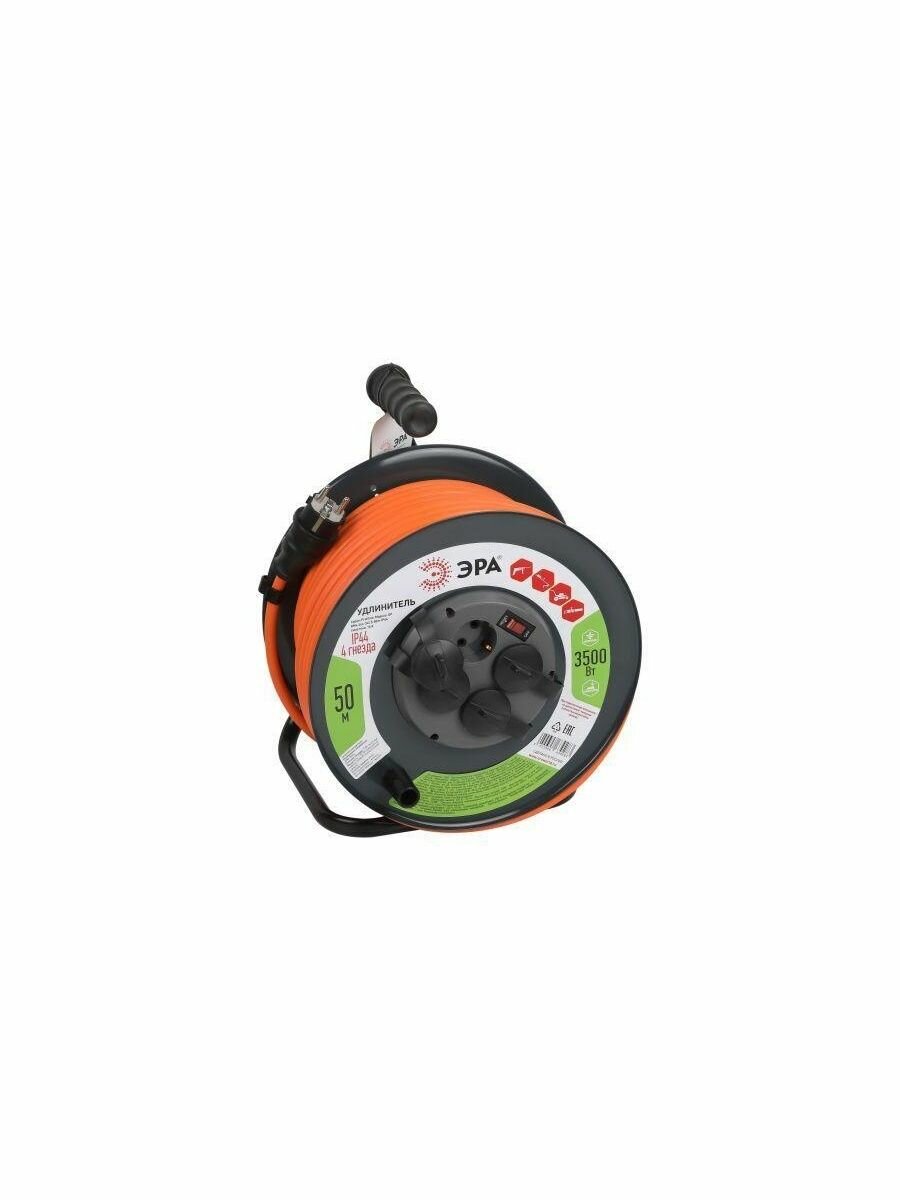Удлинитель на метал. катушке 4х50м с заземл. IP44 RMx-4es-3x2.5-50m с выкл. ПВС 3х2.5 Эра Б0052922