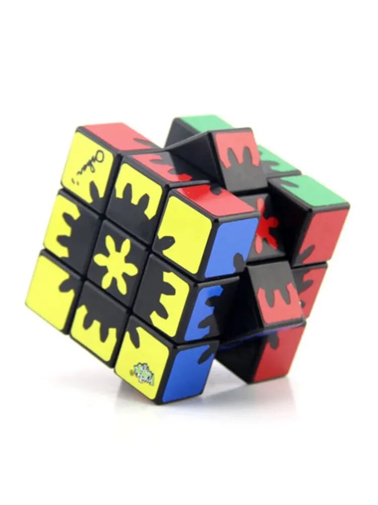 LanLan Кубик Hidden Gear 3x3 Magic Cube Speed Cube Puzzle Toy Black Stickers