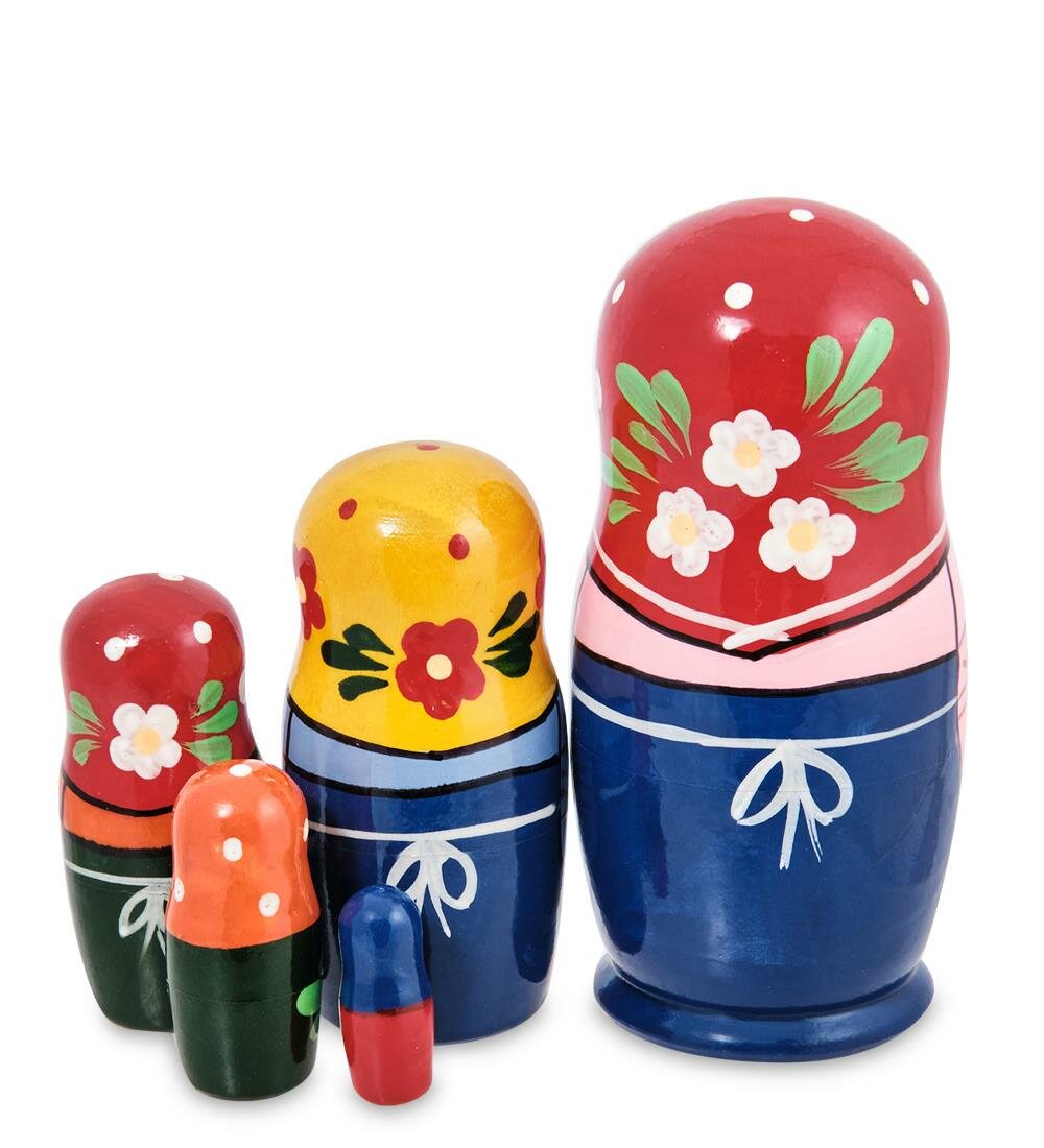 Матрёшка "Оленька", дерево, ручная роспись, 5,5 см х 5,5 см х 11,5 см — фото 1