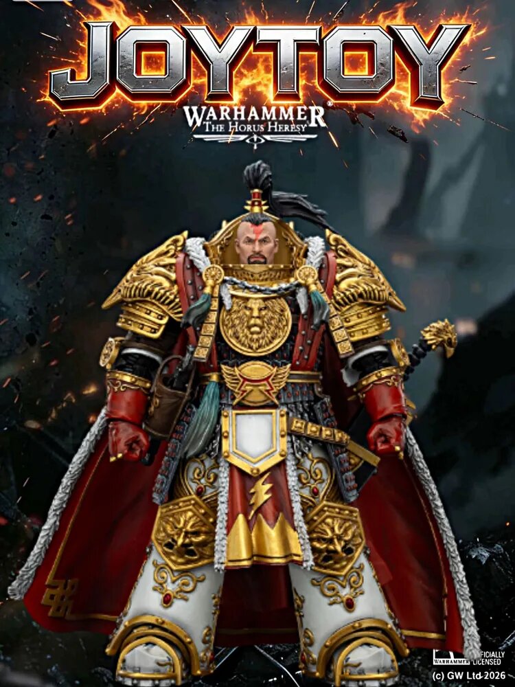 Мир модных игрушек Подвижная фигурка JOYTOY 1/18 Warhammer The Horus Heresy White Scars Jaghatai Khan Primarch of the Vth LegionWhite Scars Jaghatai Khan Primarch of the Vth Legion Подарочная модель