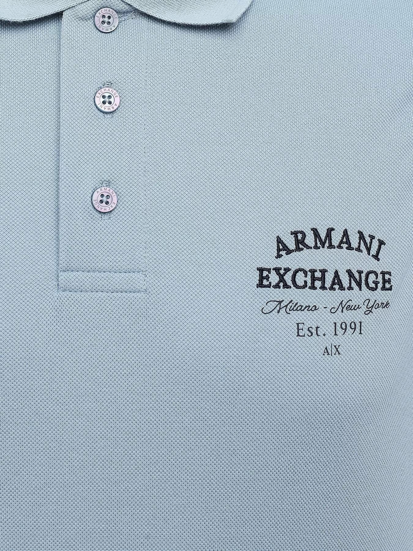 Поло Armani Exchange, размер XL, голубой — фото 1