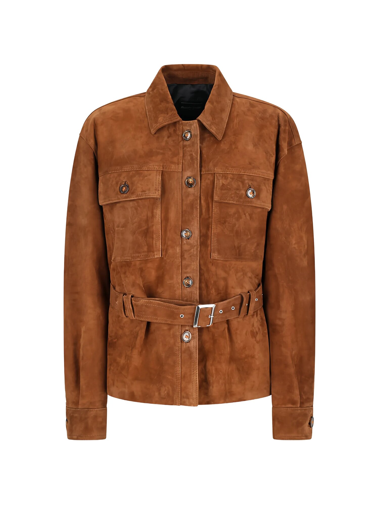 Куртка Alessandra Rich Belted suede jacket