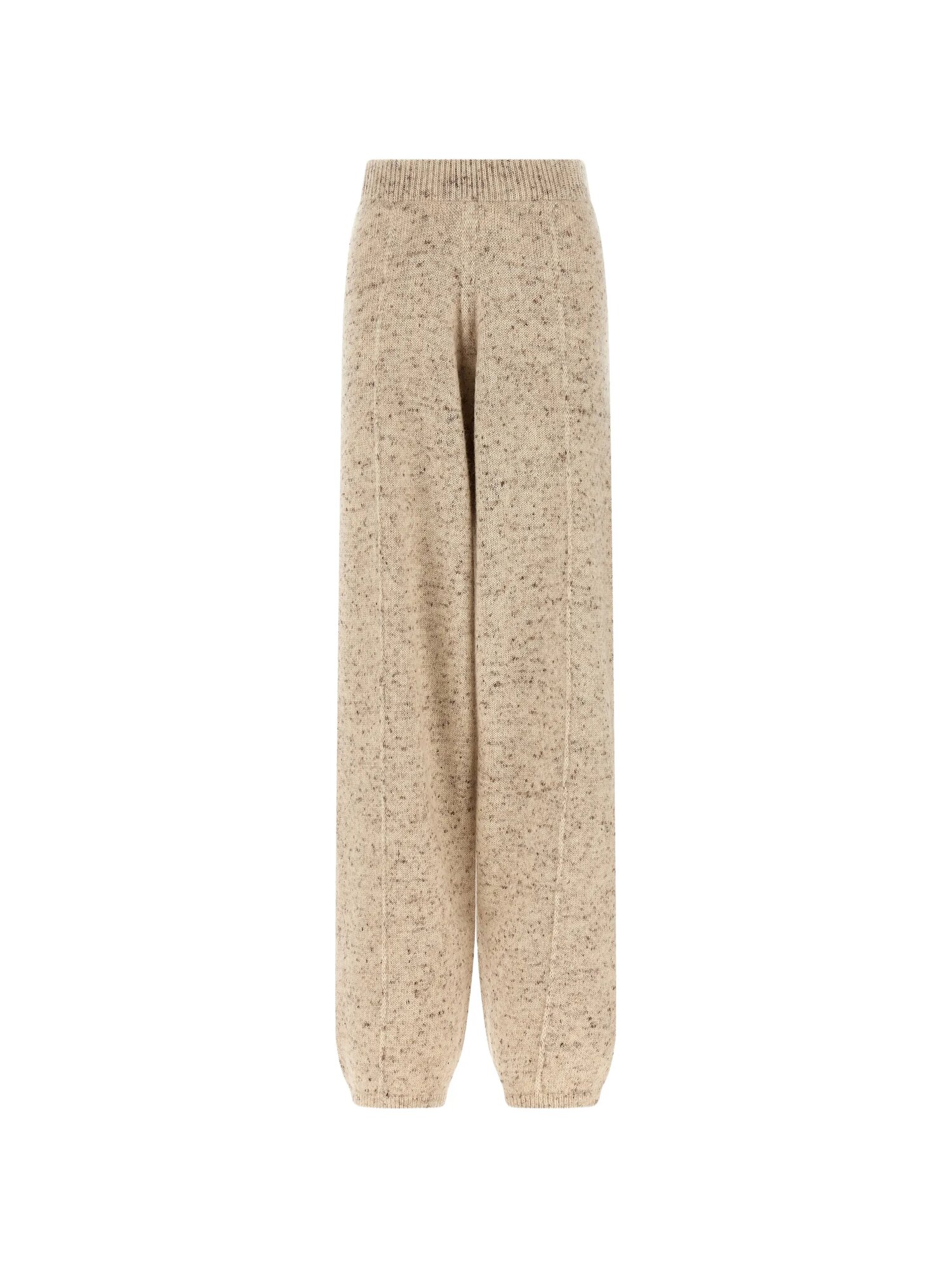 Брюки Mélange-knit ribbed-cuff trousers