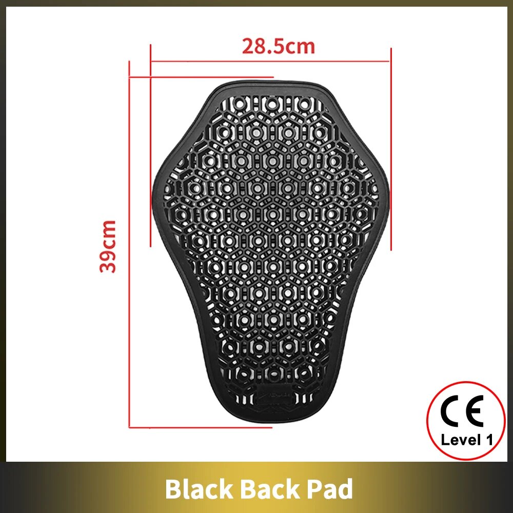 Сертифицированная CE Защита Для Мотоциклетной Экипировки WOSAWE: Черный, Black Back Protector