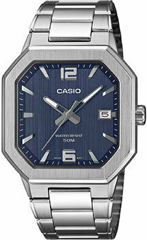 Наручные часы CASIO Collection, серебряный/синий — фото 1
