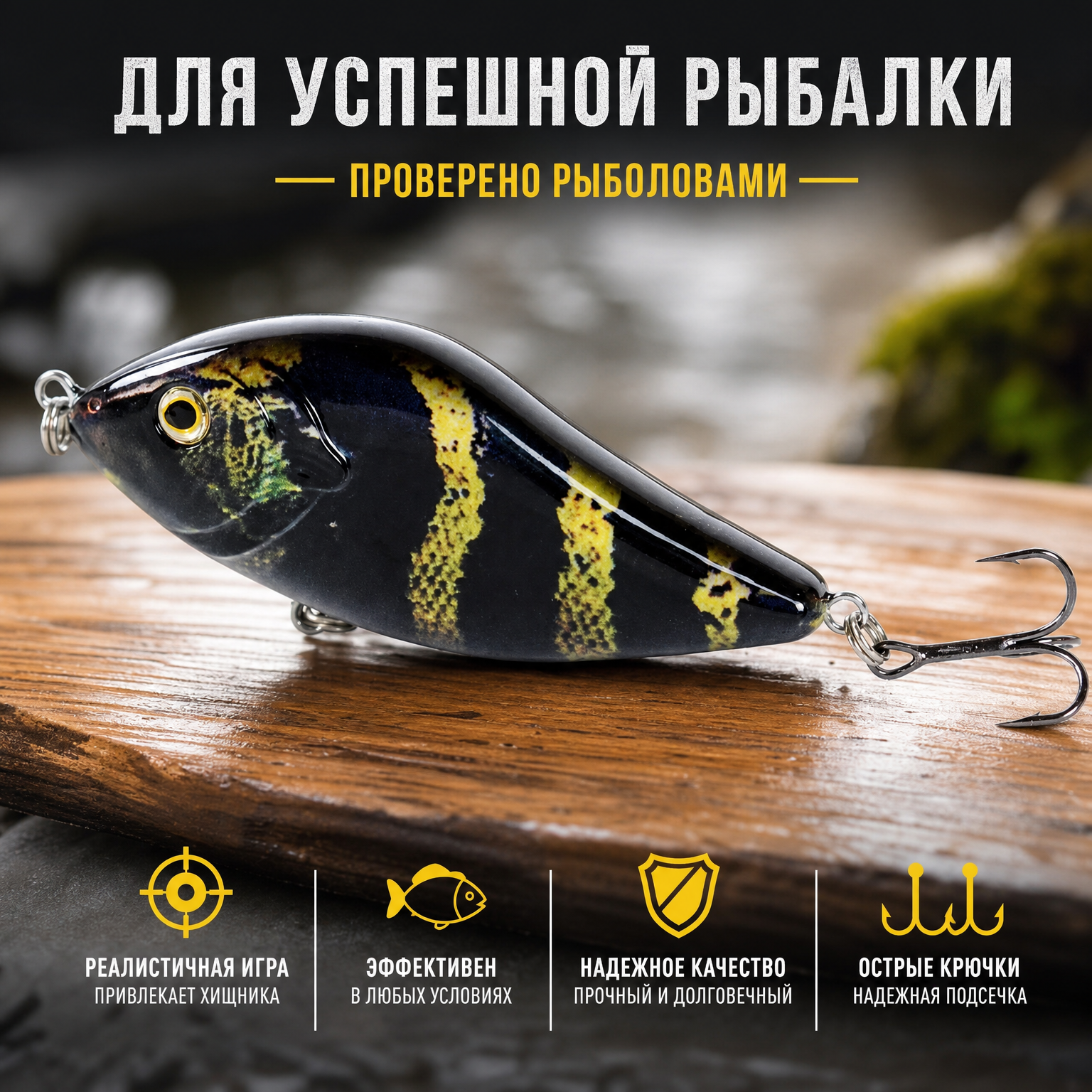Джеркбейт на щуку, тонущая приманка, 12 см, 50 г (Цвет товара: jkb101-06&12cm 50g; Длина: 120 мм)