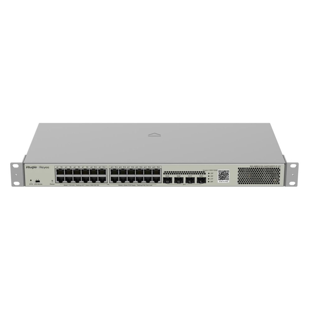 Коммутатор Ruijie/Reyee RG-NBS3100-24GT4SFP-P-V2, L2, 104 Гбит/с, управляемый (RG0000052)