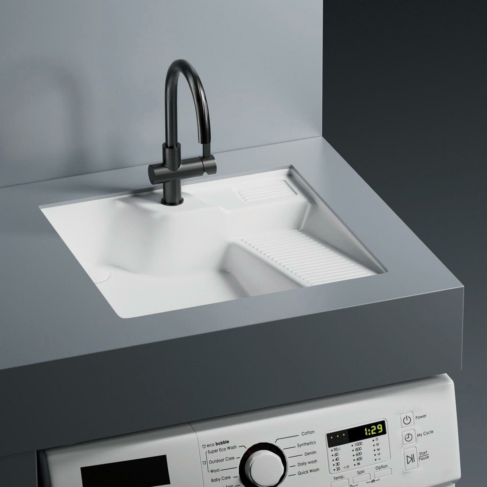 Раковина Abber Rechteck 54,5 AC2224R белая, фаянс, без перелива