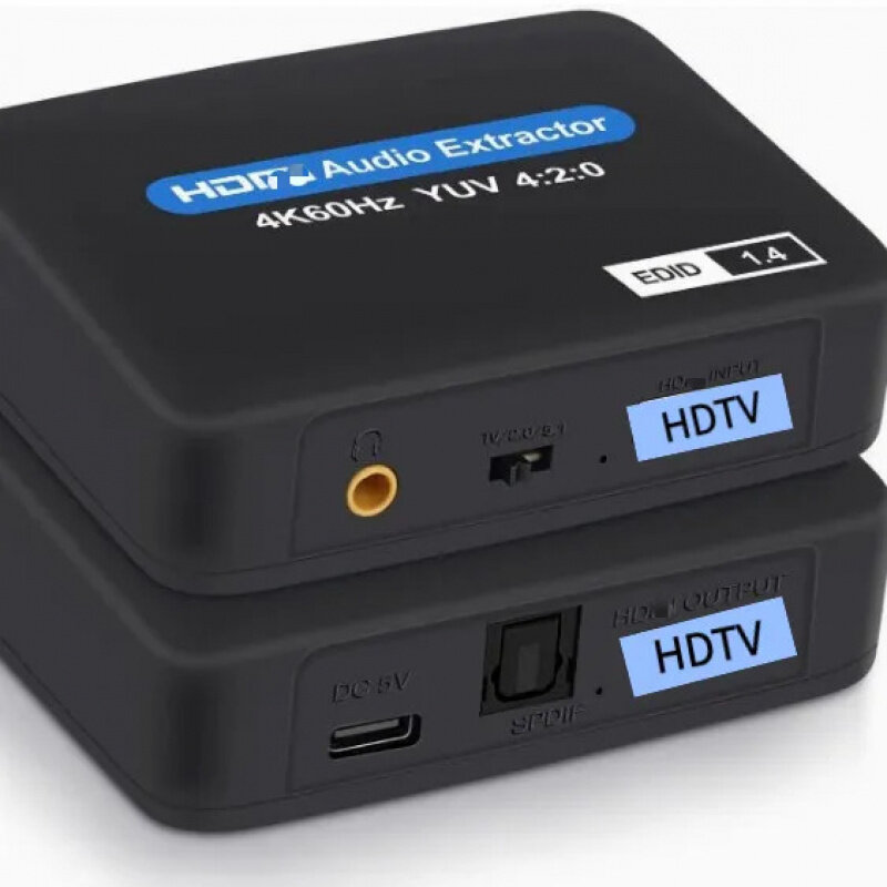 Аудио сплиттер SPDIF/3.5 мм, цифровой оптический аудиовыход, адаптер-конвертер 4K, трансформер